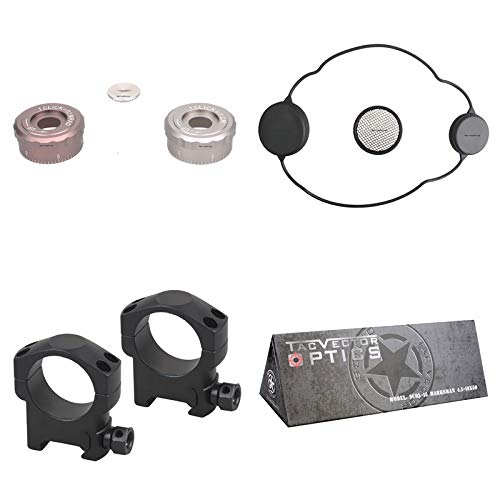 TAC Vector Optics Marksman 10x44 Hunting Long Eye Relief Varmint Riflescope Sight with Rangefinder Glass Reticle 30mm Mount Ring