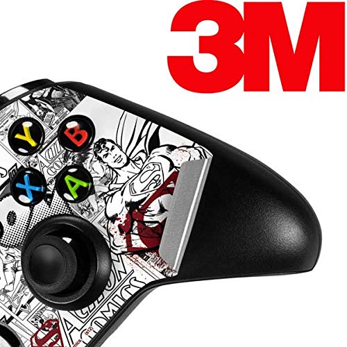 Skinit Decal Gaming Skin compatible with Xbox One S Controller - Officially Licensed Warner Bros Superman Comic Logo in Red Design