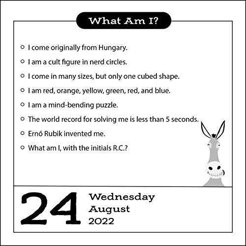 Smart Ass 2022 Day-to-Day Calendar: The Who, What, or Where Am I? Quiz Calendar