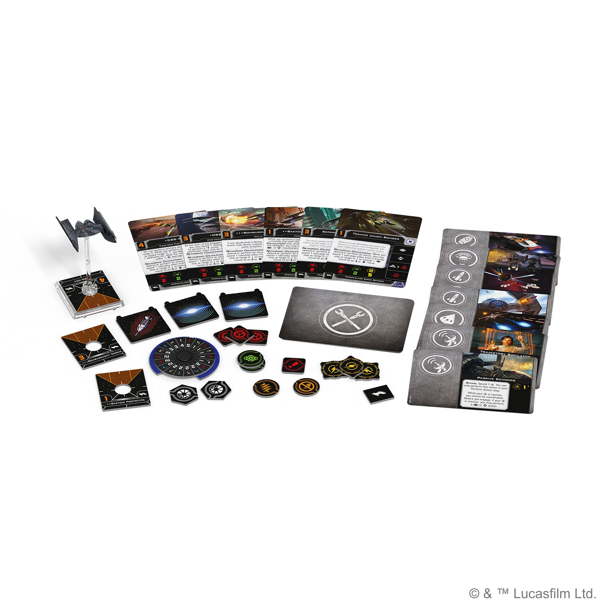 Star Wars X-Wing 2nd Edition Miniatures Game Hyena-Class Droid Bomber EXPANSION PACK | Strategy Game for Adults and Teens | Ages 14+ | 2 Players | Avg. Playtime 45 Minutes | Made by Atomic Mass Games