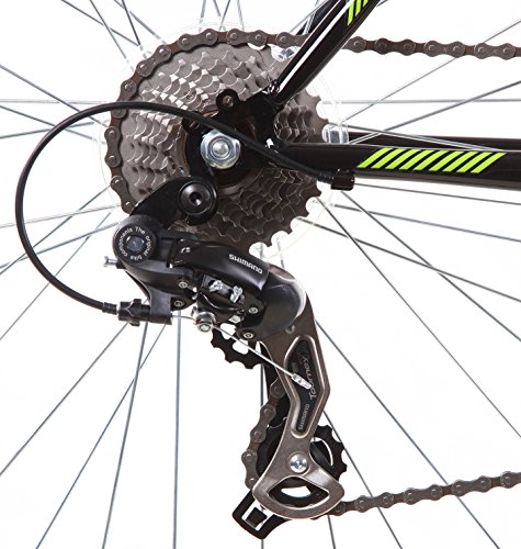 Titan Trail 21-speed Suspension Men's Mountain Bike, 18-Inch Frame, Green and Black