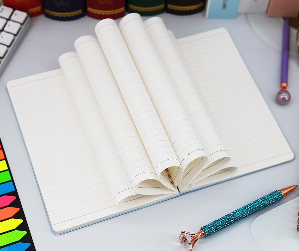 Wotion Spiral Notebooks College Ruled, A5 Premium Thick Paper, 6 Pack, 8.35 x 5.75inch, 80 Sheets per Notebook,Wide Ruled Paper for Work, Home&School,Writing Journal