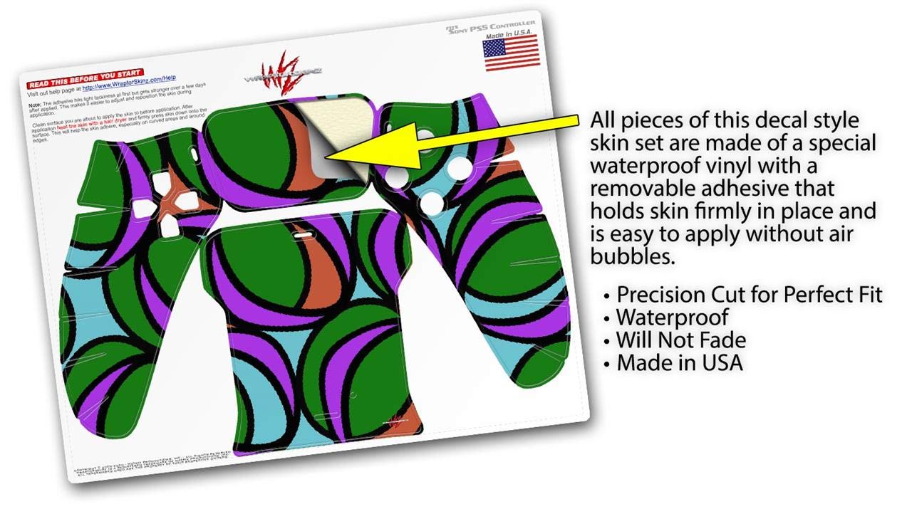 WraptorSkinz Skin Wrap compatible with Sony PS5 DualSense Controller Crazy Dots 03 (CONTROLLER NOT INCLUDED)