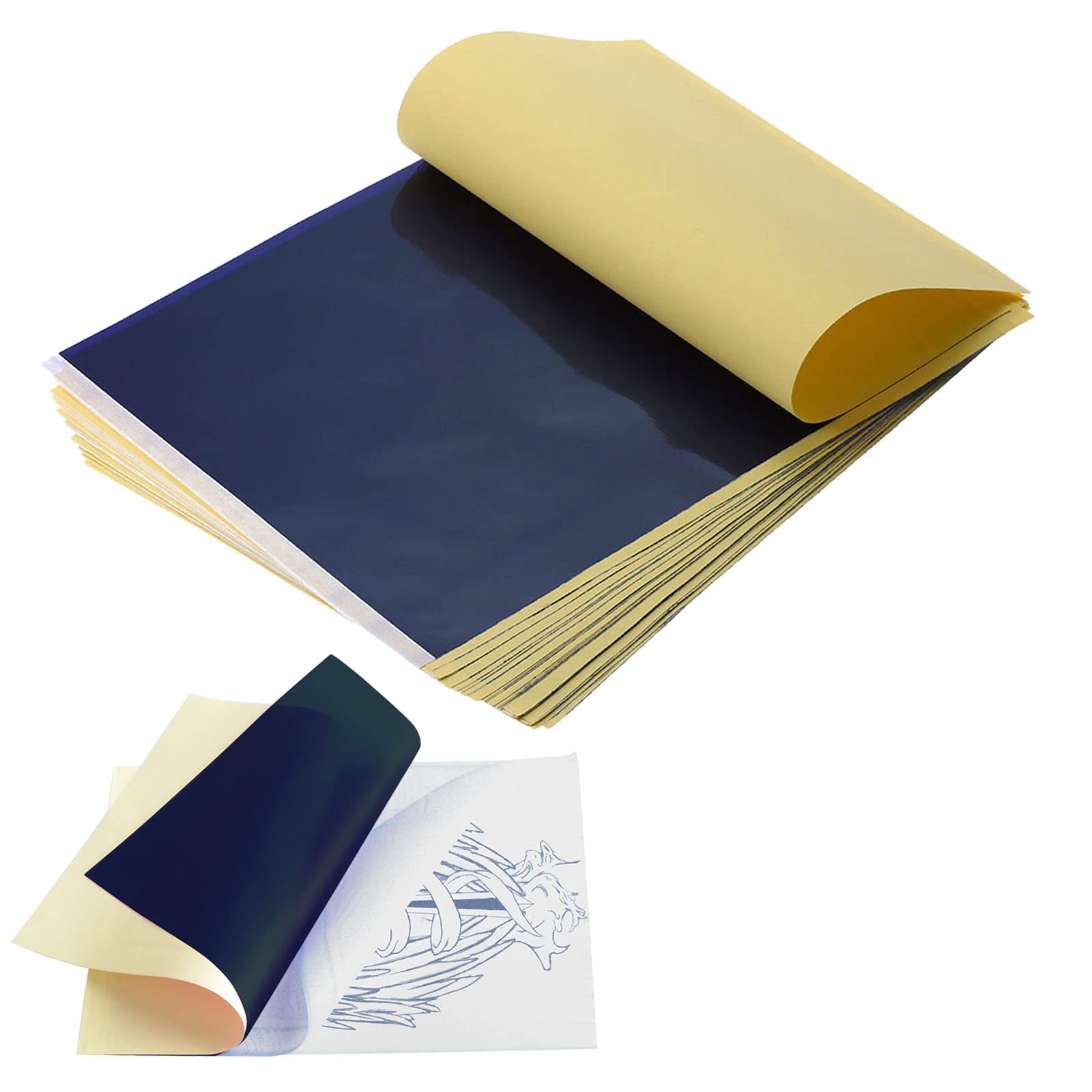 Yuelong 15PCS Stencil Transfer Paper 4 Layers Stencil Paper 8 1/2" x 11" Thermal Stencil Paper DIY Tattoo Tracing Paper for Transfer Machine Printer