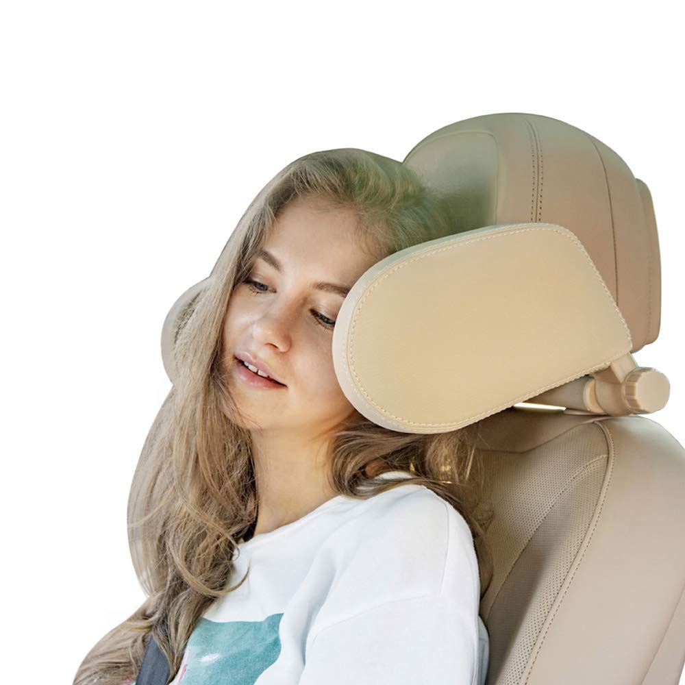 TEEPIRE Car Seat Headrest Pillow, Headrest for car, Head Neck Support Detachable,Premium seat held Pillow, 360 Degree Adjustable Both Sides Travel Sleeping Cushion for Kids Adults