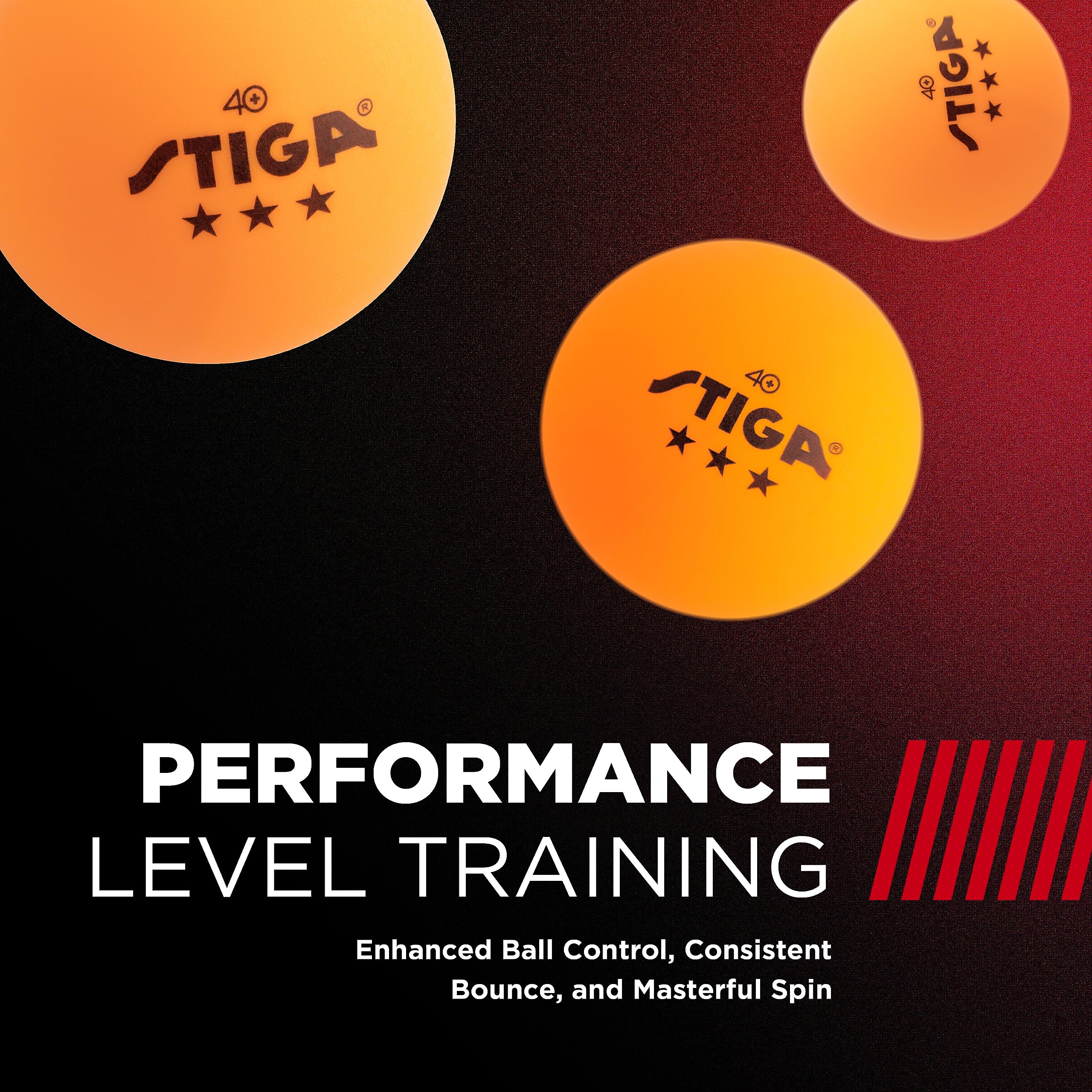 STIGA Tournament-Quality 3-Star Ping Pong Balls β Official Size and 40mm Weight β Ultimate Durability and High-Performance Table Tennis Balls β 6 Pack (Orange) - for Indoor/Outdoor Ping Pong Tables