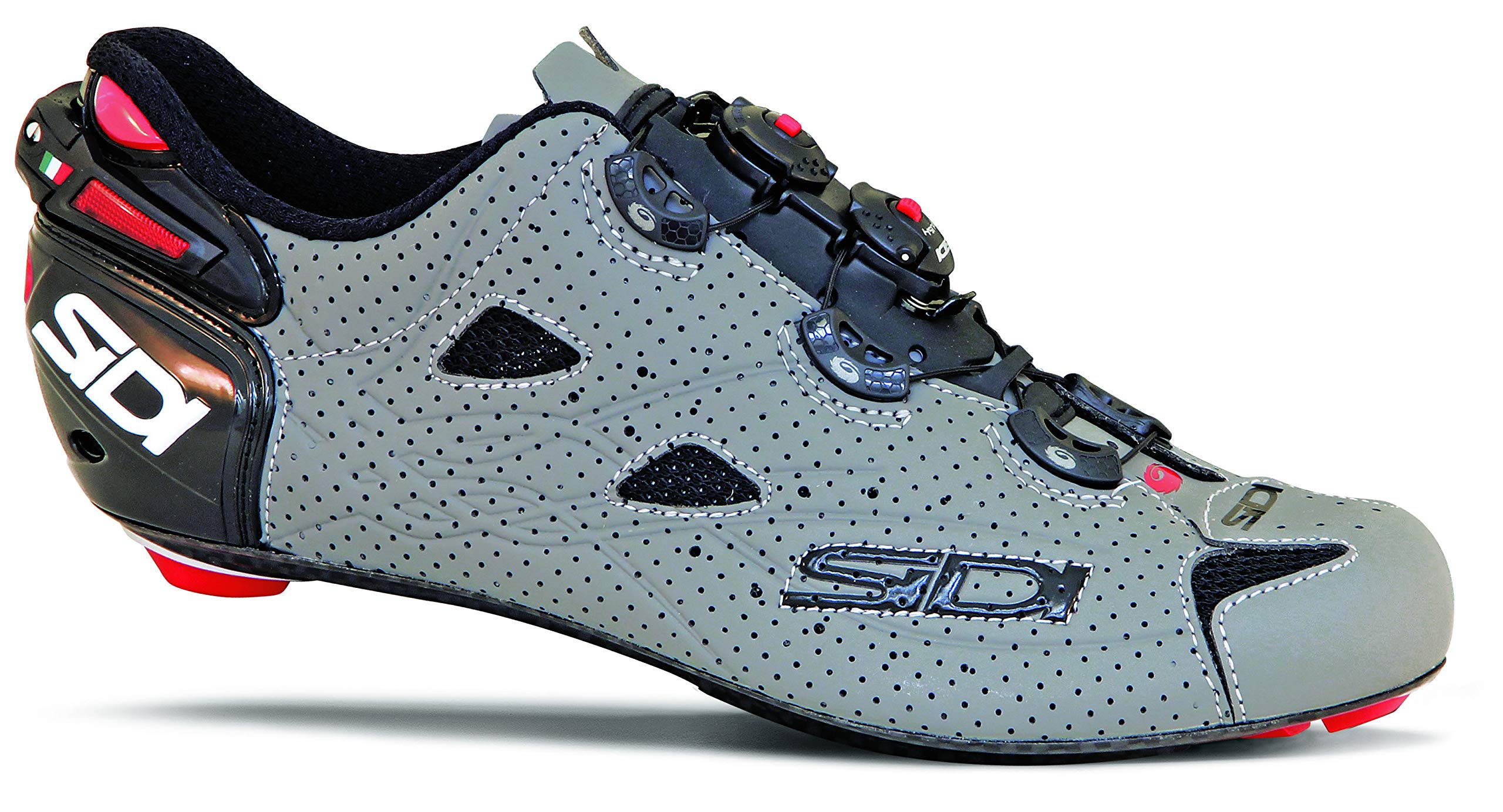 Sidi Shot Air Road Cycling Shoes (7.5, Black/Matte Grey)