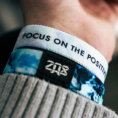 ZOX Bracelets β Focus on the Positive | Stretchy Elastic Band with Motivational Affirmations and Beautiful Artwork, Great Gift for Men, Women, and Kids (Medium)