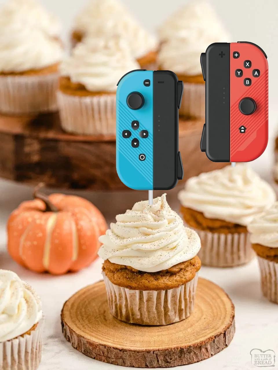 Video Game Cupcake Toppers 24PCS,Switch Game Controller Theme Cupcake Decorations,Birthday Cake Decorations Picks for Boys Gaming Themed Birthday Party