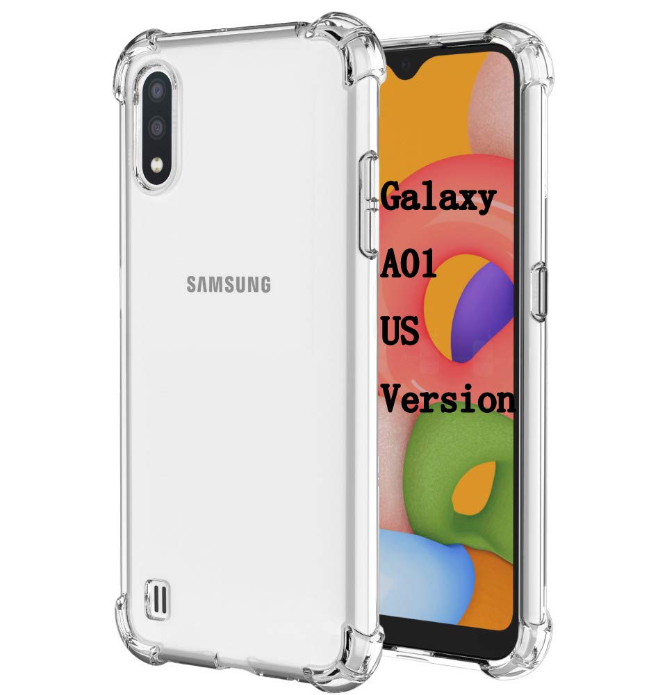 Starhemei for Galaxy A01 Case, Soft TPU Shock Absorption Flexible Gasbag Protection Case Cover for Samsung Galaxy A01 (Clear)