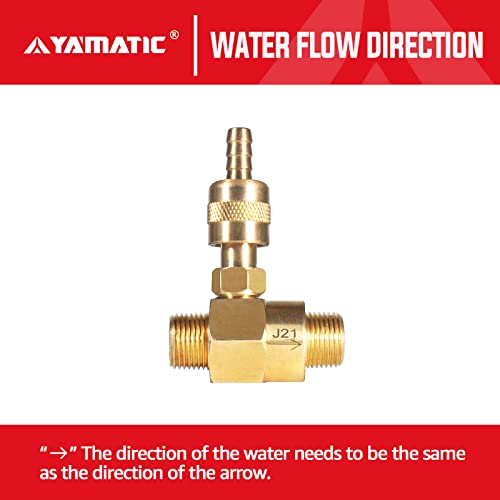 YAMATIC Pressure Washer Pump Injector Kit 4500 PSI- Original Engineering Pump for Most Brand engine power washe with Siphon Hose & Soap Nozzle,M22-15mm Connectors