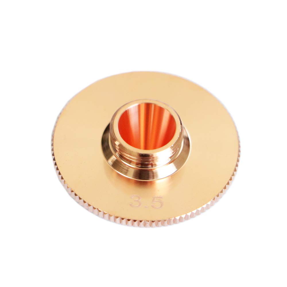 XLNT Laser Nozzle Single Layer Dia. 28mm Height 15mm for Multi-Brand Fiber Laser Cutting Machine Head. (Caliber: 3.5mm)