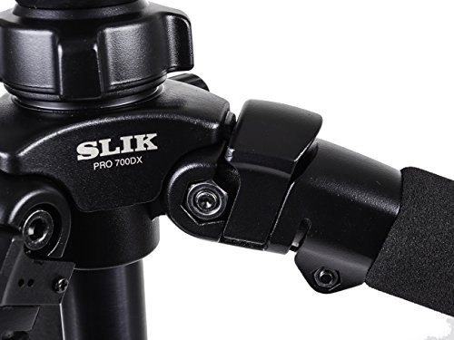 SLIK Pro 700DX Tripod KIT with 3-Way Pan & Tilt Head, for Mirrorless/DSLR Sony Nikon Canon Fuji Cameras and More - Black (615-316)