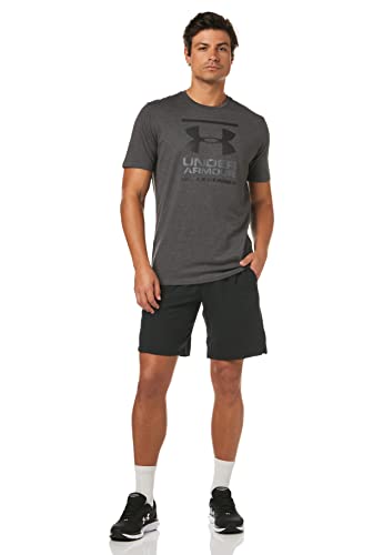 Under Armour Men's Global Foundation Short-Sleeve T-Shirt , Charcoal Medium Heather (019)/Black, Large