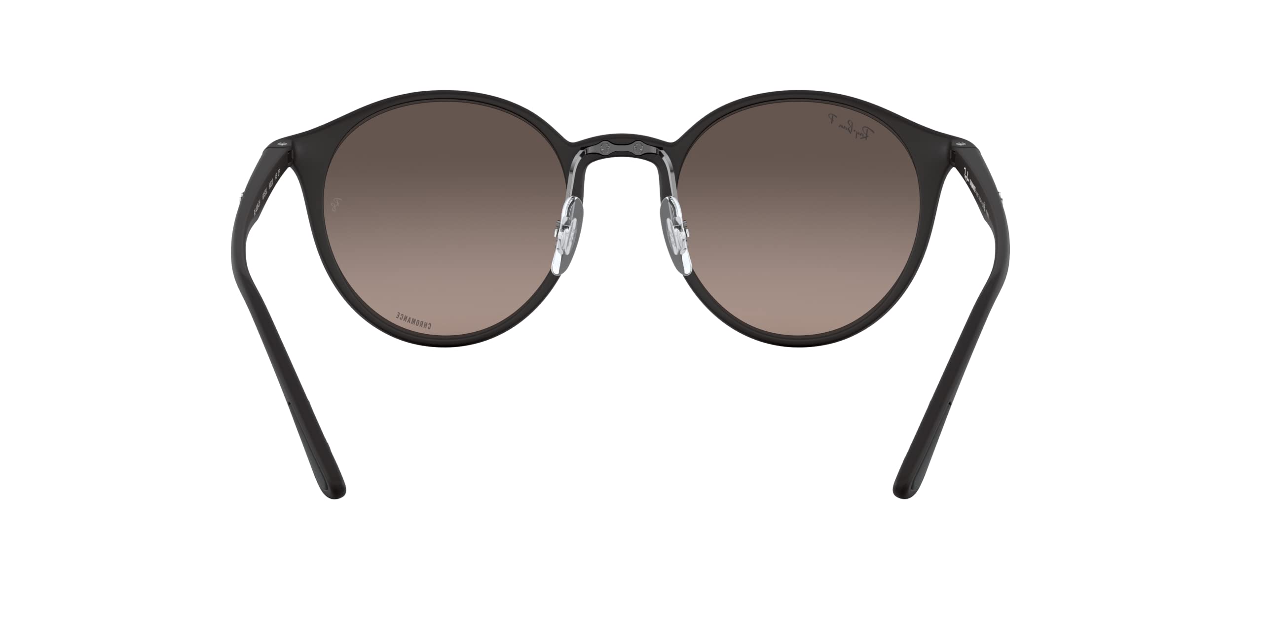 Ray-Ban Rb4336ch Chromance Round Sunglasses, Matte Black/Polarized Grey Mirrored Silver, 50 mm