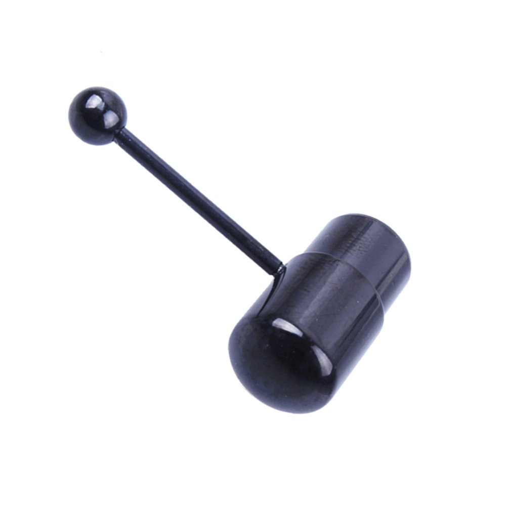 Stainless Steel Vibrating Tongue Ring Barbell Tongue Piercing Jewelry with 2 Batteries (Black)
