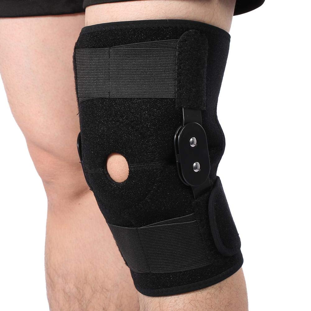 Ymiko Adjustable Sports Knee Support Brace, Leg Protector Compression Sleeves Neoprene for Arthritis, Joint Pain Relief, Injury Recovery(Black)