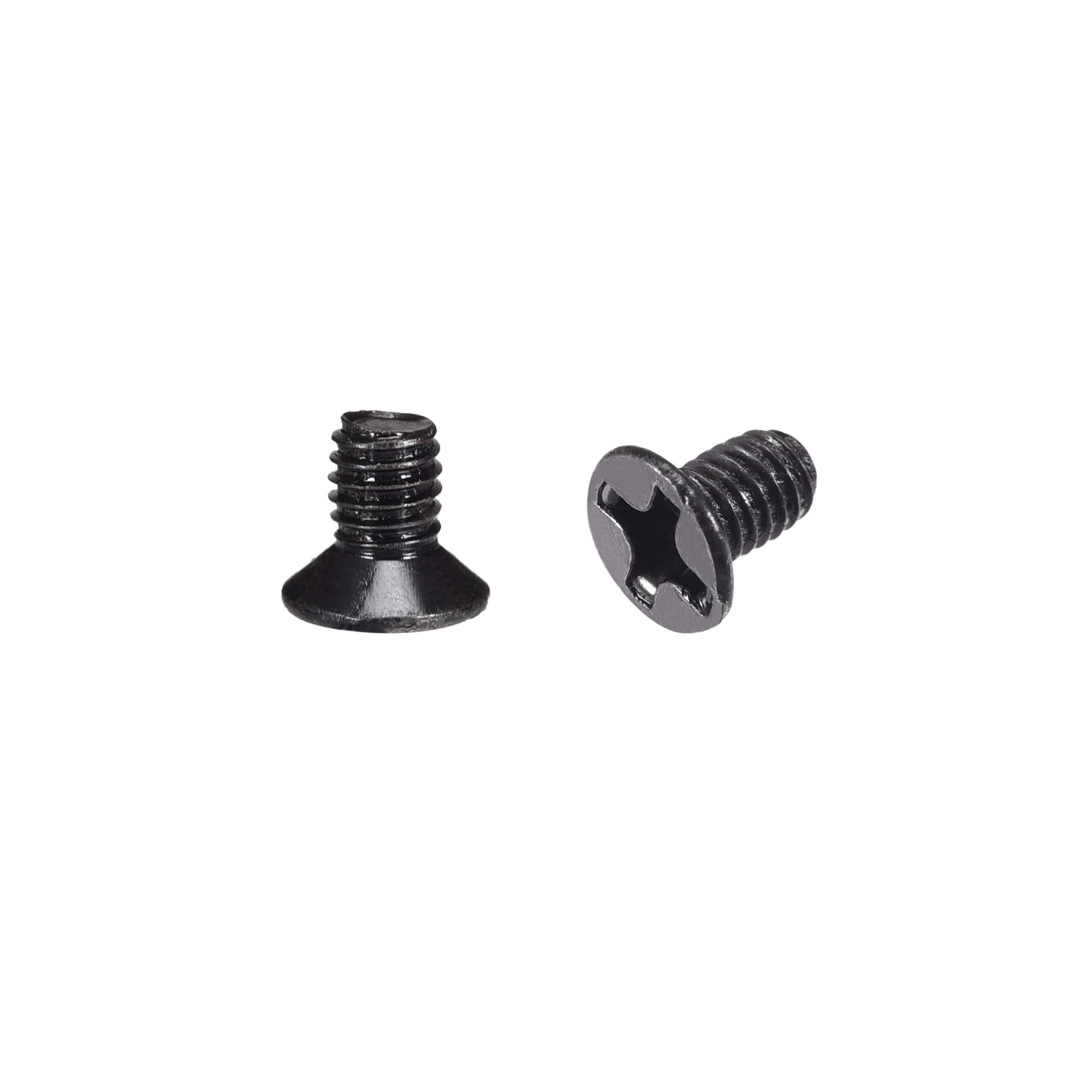 uxcell M3 x 5mm Phillips Screw Fastener Black for Laptop PC TV Fan Switch 500pcs