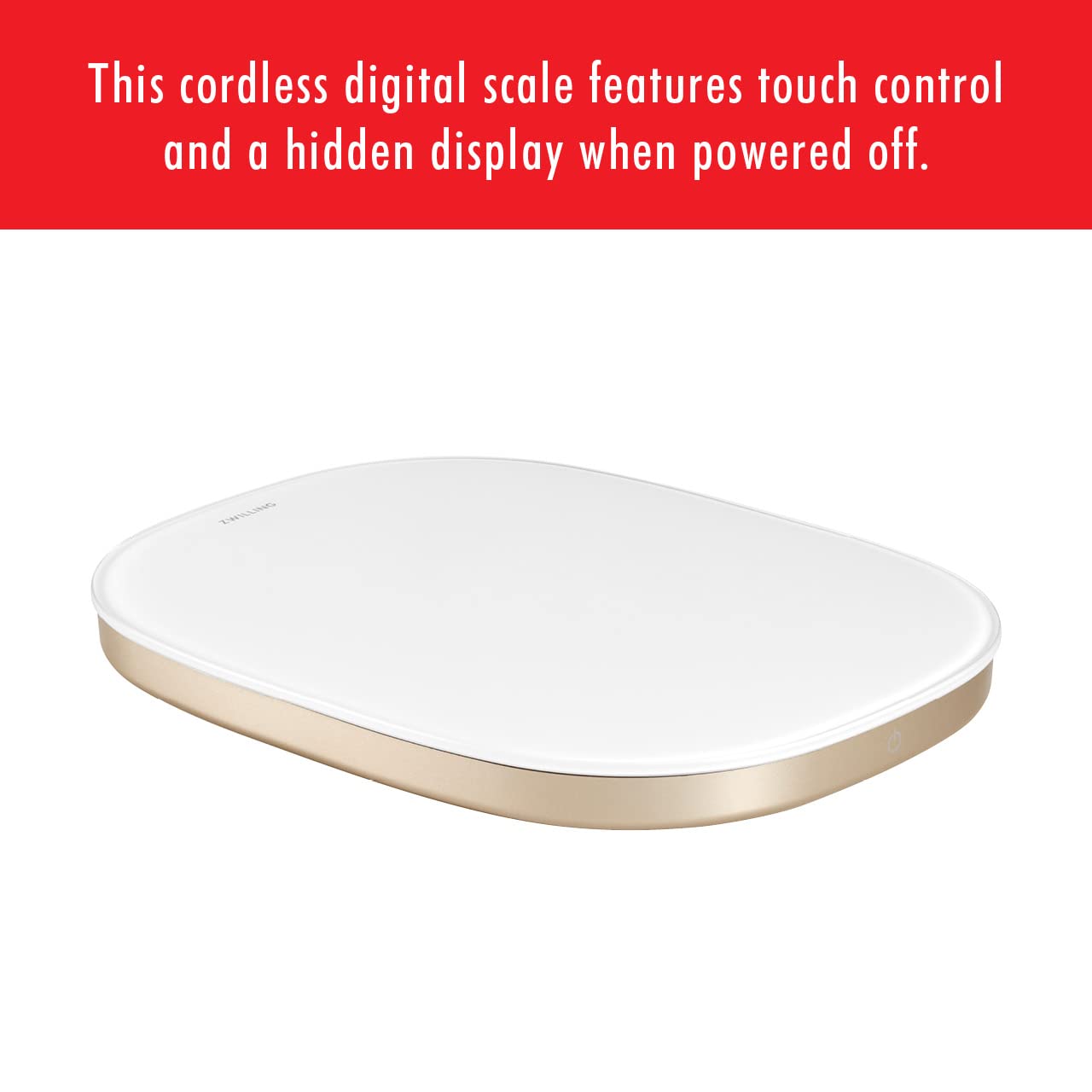 ZWILLING Enfinigy Digital Kitchen Food Scale, Max weight 22lbs, Grams & Ounces, .1-gram Accuracy, Gold