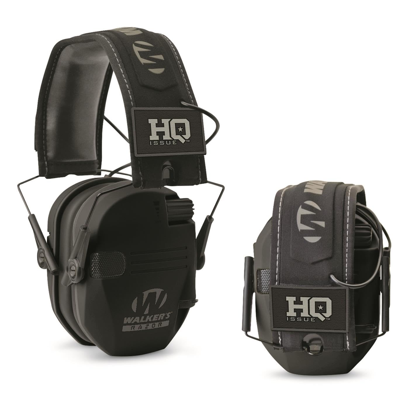 Walker's HQ ISSUE Patriot Series Electronic Ear Muffs Black