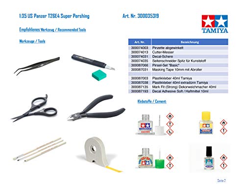 Tamiya Models US Tank T26E4 Super Pershing Model Kit