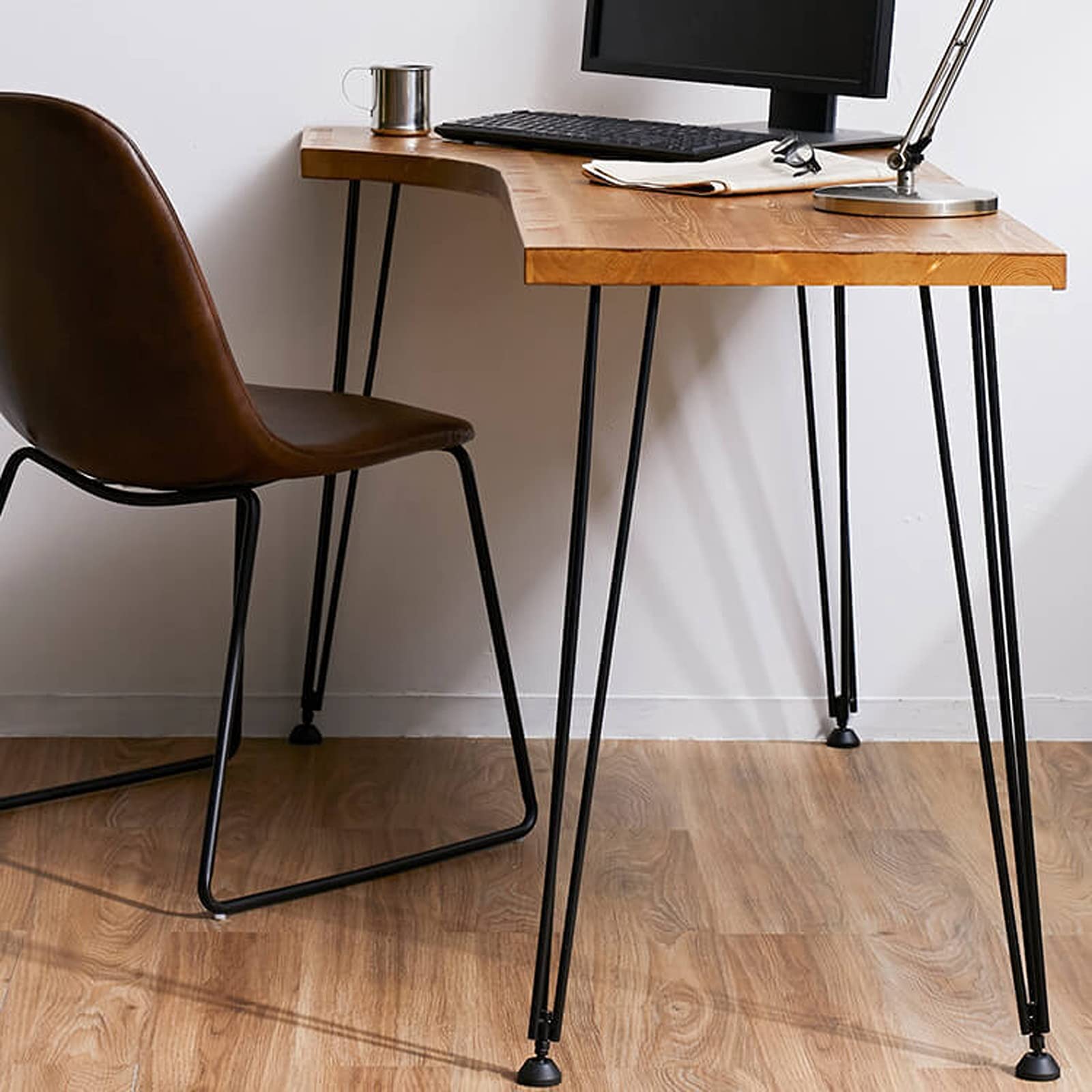 Writing Study Desk, Modern Minimalist Wooden Desk L-shaped PC Laptop Desk Home Corner Table Working Study Table, Stable Metal Bracket, Easy To Install ,Computer Workstation for Home & Office ( Size :