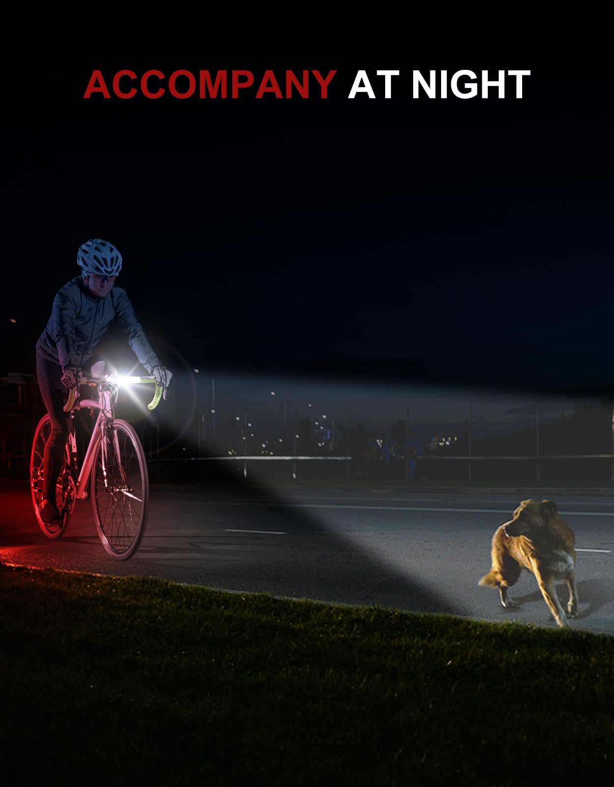 Viccux Bike Lights, [8+12 Modes & USB Rechargeable] Ultra Bright LED Bike Lights for Night Riding Front and Rear Flashlight, IP65 Waterproof Bicycle Headlight and Tail Light for Mountain Cycling 2 Set