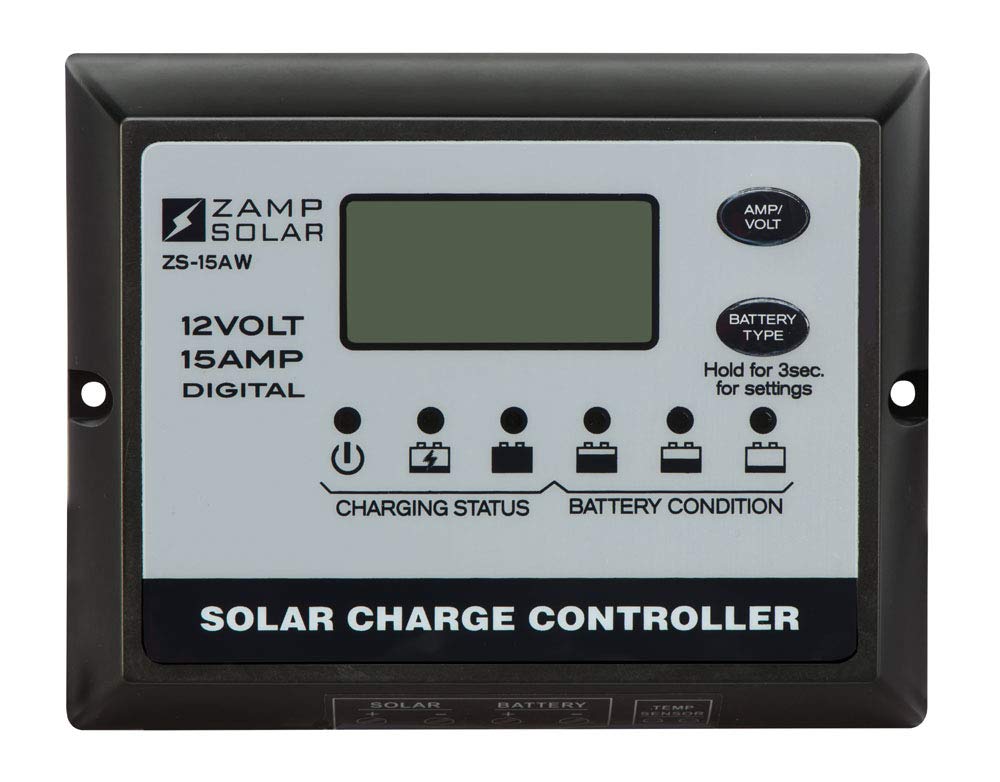 Zamp Solar 15-Amp Integration Kit. Solar Charge Controller, Wires and Solar Combiner Box. Install on Boat, RV, Off-Grid Cabin and More