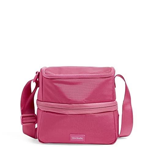 Vera Bradley Women's Recycled Lighten Up Reactive Expandable Lunch Cooler Lunch Bag, Raspberry Sorbet, One Size