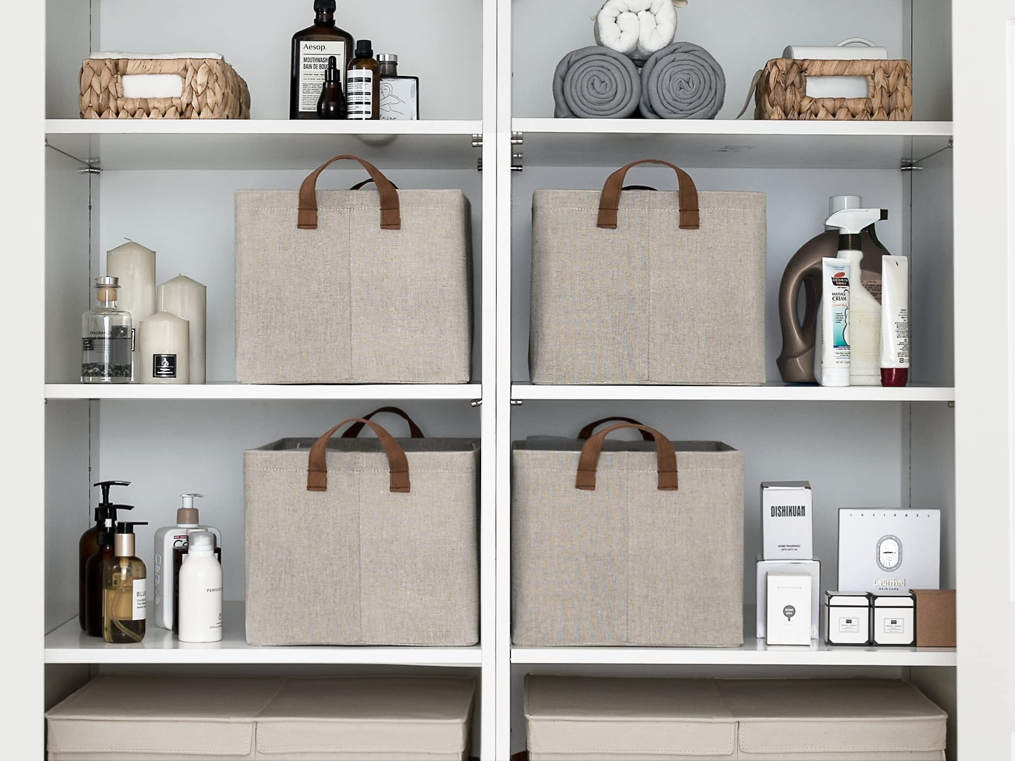 StorageWorks Storage Baskets for Shelves and Closet Storage Bins with Clear Window