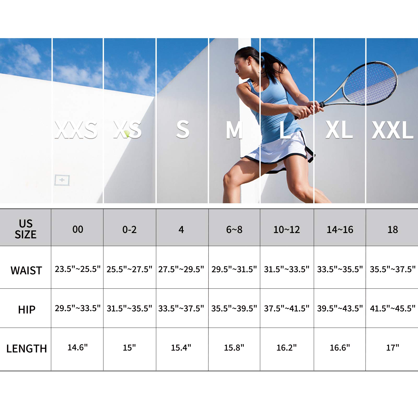 Womens Tennis Skirt with Shorts(white-74,xx-Large)