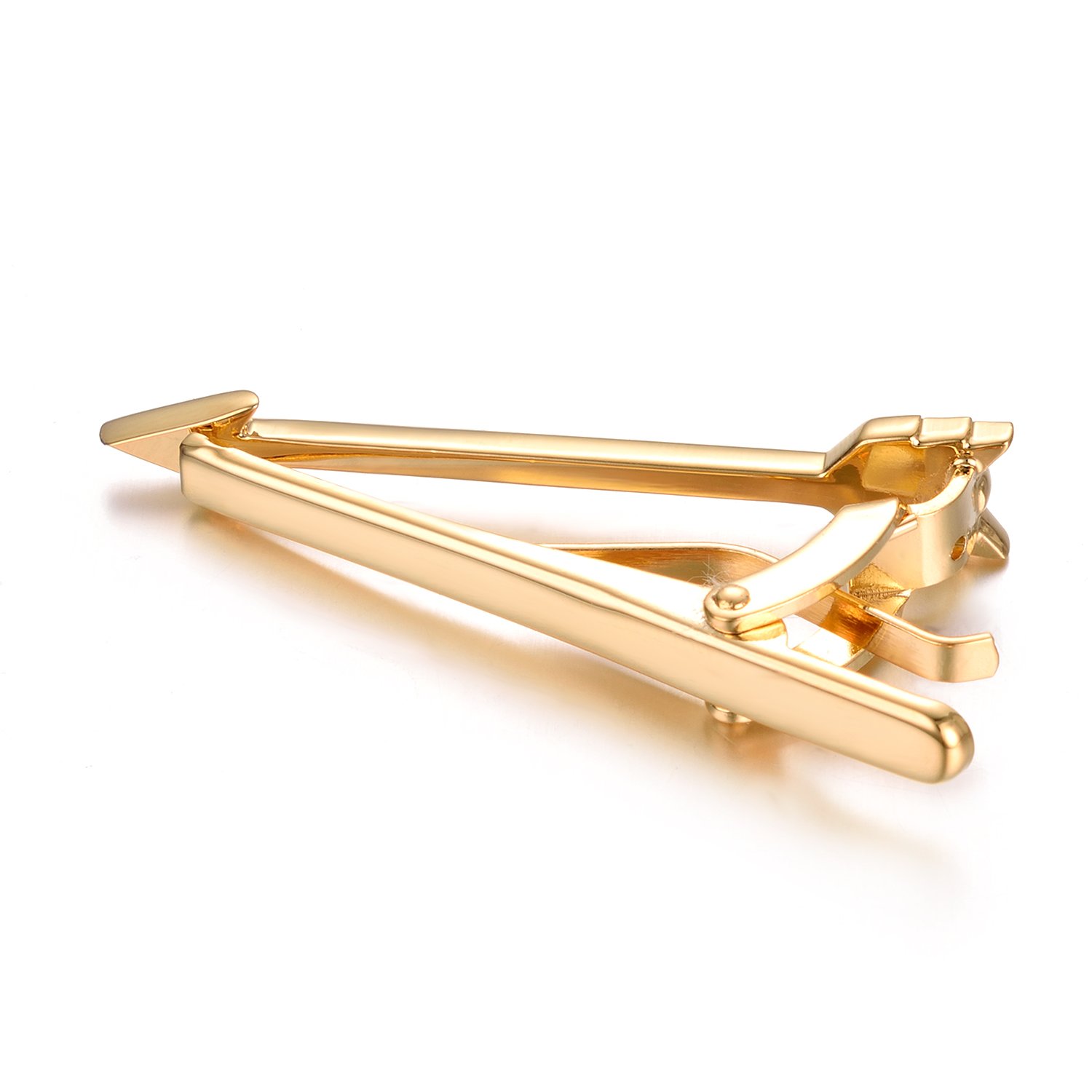 Yoursfs Arrow Tie Clips For Men 14K Gold Plated Tie Bars For Mens