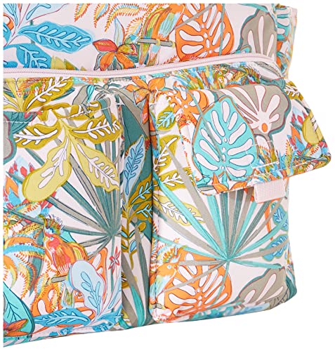 Vera Bradley Women's Cotton Utility Tote Bag, Rain Forest Canopy - Recycled Cotton, One Size