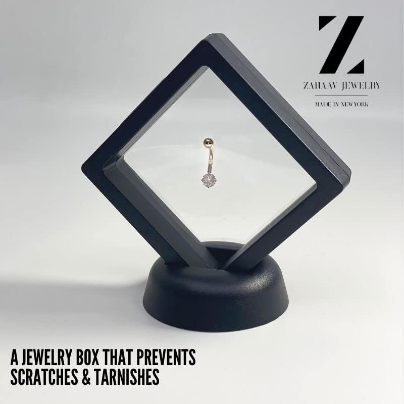 Zahaav Jewelry 14K Solid Yellow Gold | 38mm Lenght | Industrial Barbell | Solid Gold | Wedding Guest Gift| gift for her | gift for him | barbell earrings