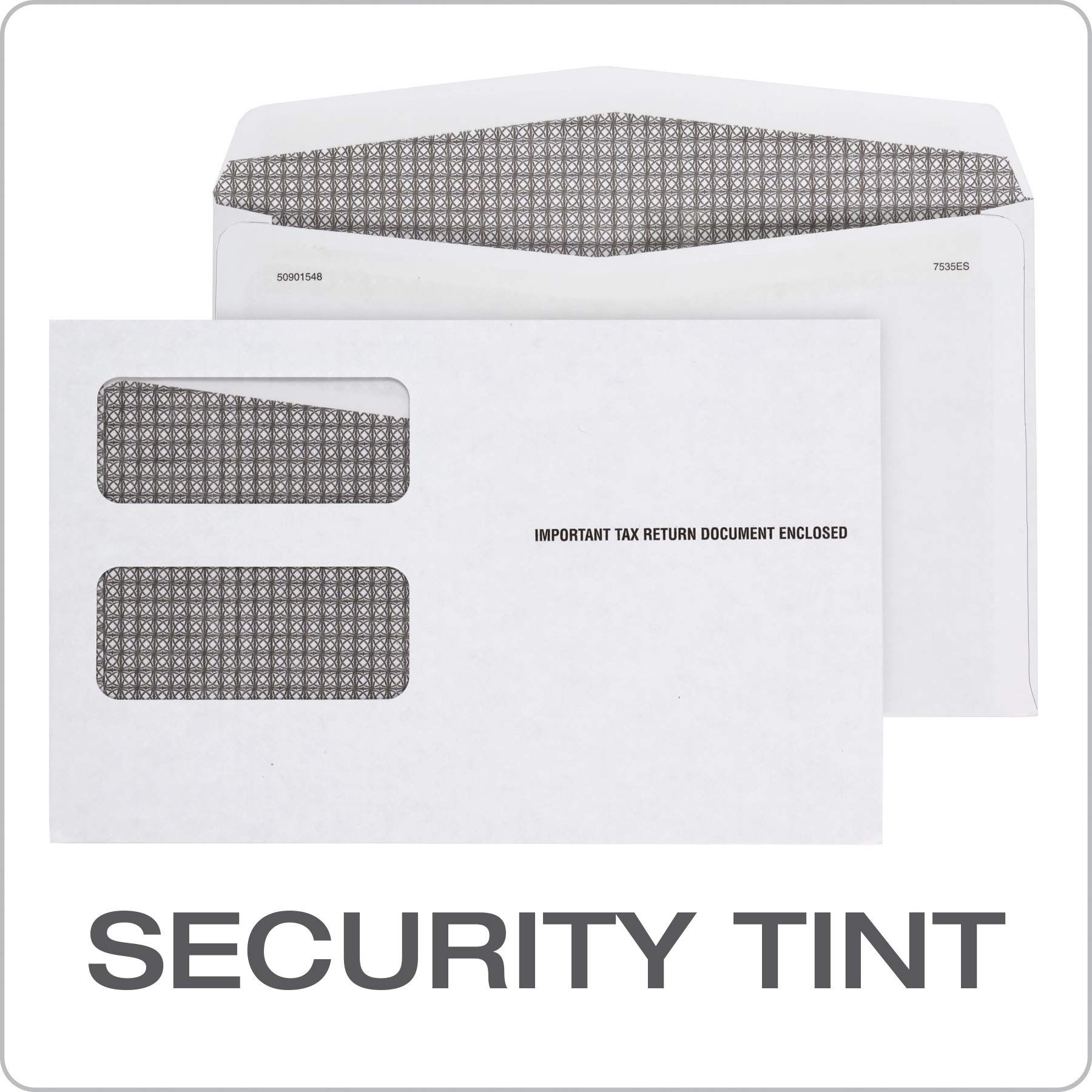 TOPS 1099 Envelopes, For 1099 NEC, 1099 MISC, 1099 R, 1099 INT & 1099 DIV, Self Seal Double Window Security Envelopes, 5-5/8" x 9", 24/Pack (TX2222ES)