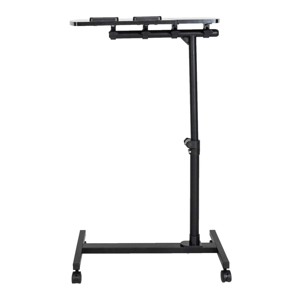 Ynredee Rolling Laptop Table Lap Desk,Bedside Desk,Multifunctional Lifting Computer Desk with Wheels Adjustable Laptop Stand Sofa Side Table (Five-Wheel)