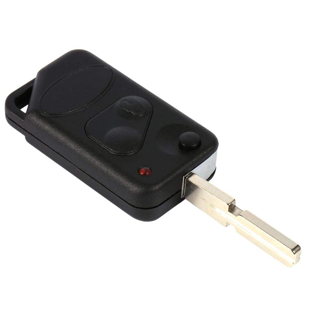 Terisass 2 Buttons Entry Remote Control Key Shell with Embryo Replacement 1 Pc Flip Shell Case for Land Rover Freelander 2002-2004 Range Rover 1995-2004 Defender 1995-1997 Discovery 1995-2004