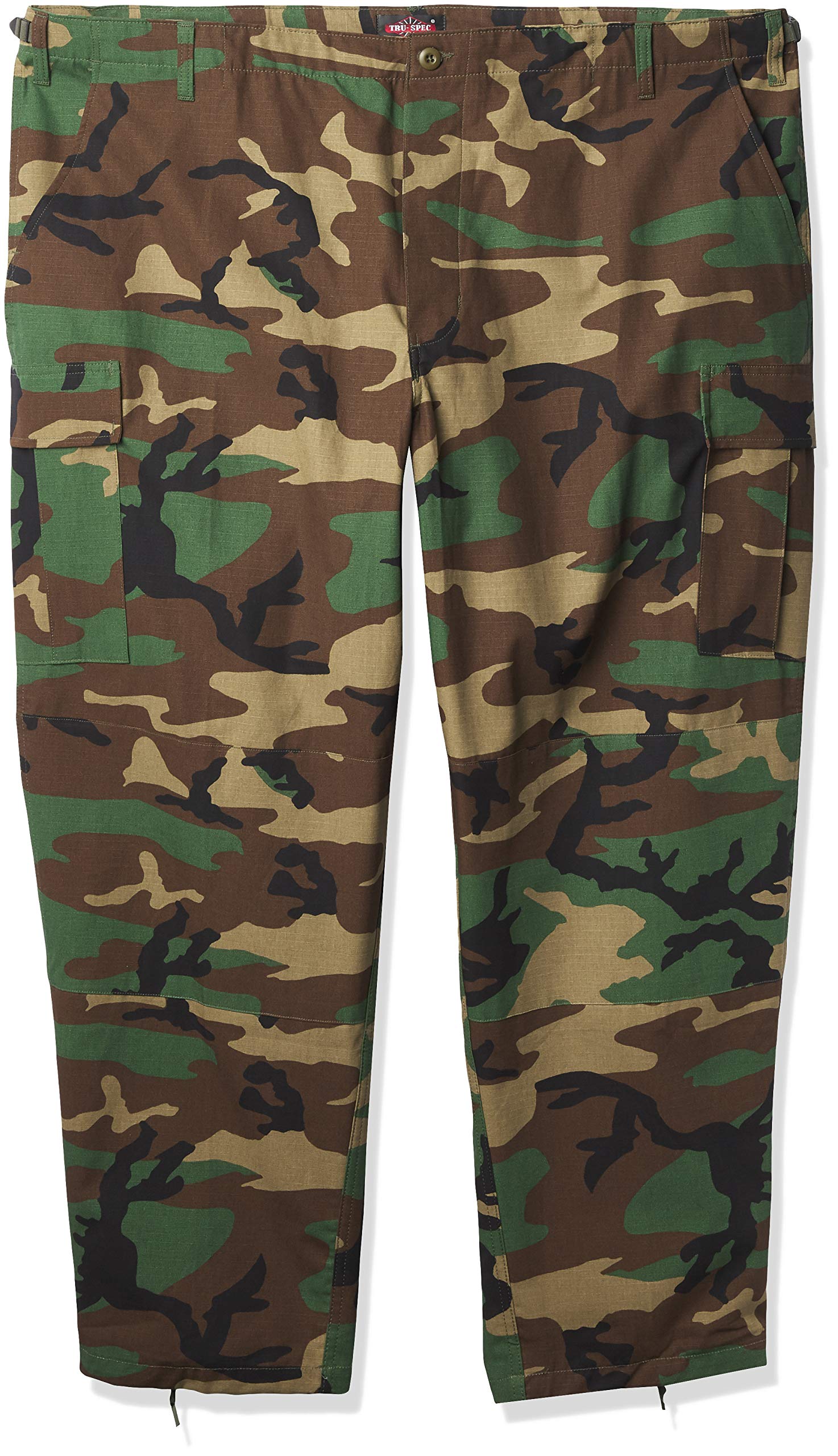 Tru-Spec Men's BDU Pants - Tactical Uniform Pants for Military and Law Enforcement, 100% Cotton Rip-Stop, Woodland, X-Large