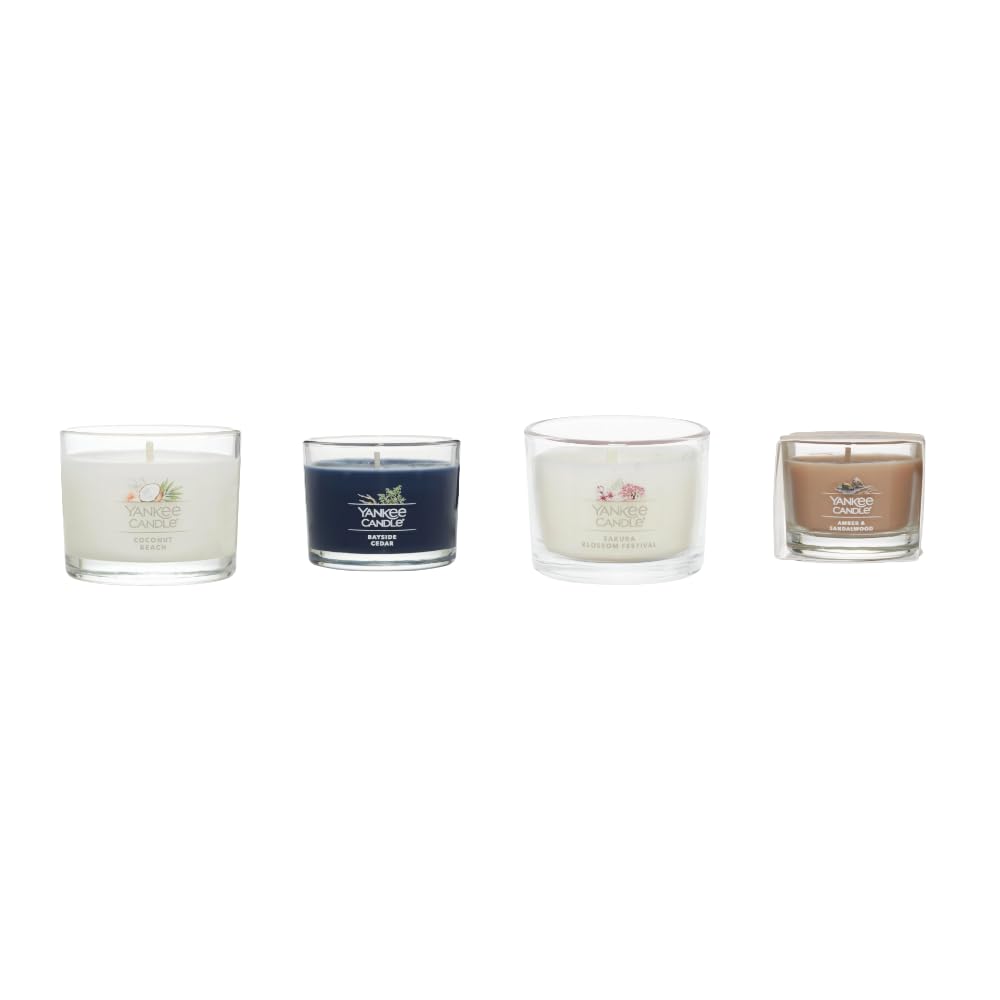 Yankee Candle Signature Votive Mini Candle Jar Christmas Celebration Bundle Pack, 12 Scent Variety, 1.3 OZ Each (Pack of 12)