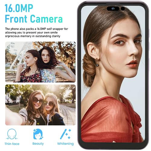 Vikye Unlocked Phone with 6.7 inch Large Screen, Octa Core Processor, 32MP 16MP Dual Camera, 8GB RAM, 256GB Memory, 4G Smartphone with Face Unlock (US Plug)