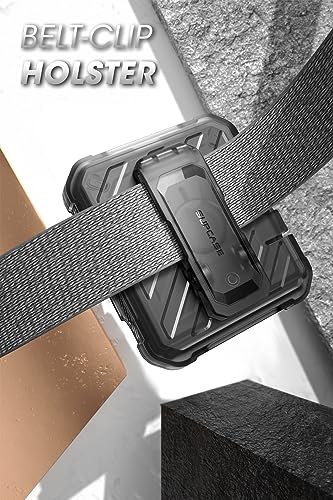 SUPCASE for Samsung Galaxy Z Flip 5 Case with Stand & Belt-Clip (Unicorn Beetle Pro), [Hinge Protection] [Front Screen Protector] Dual Layer Rugged Protective Phone Case for Galaxy Z Flip 5, Black