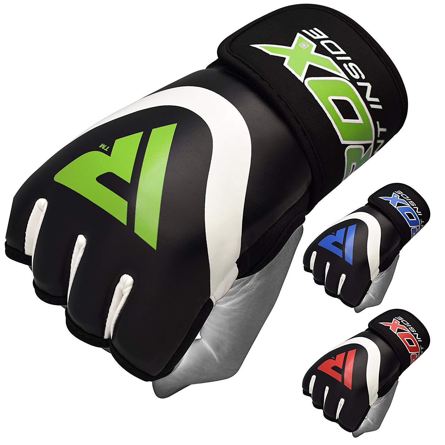 RDX Boxing Hand Wraps Inner Gloves for Punching – Maya Hide Leather Fist Protector Under Mitts - Great for MMA, Muay Thai, Martial Arts, Heavy Bag, Kickboxing, Multi-Purpose Training & Combat Sports