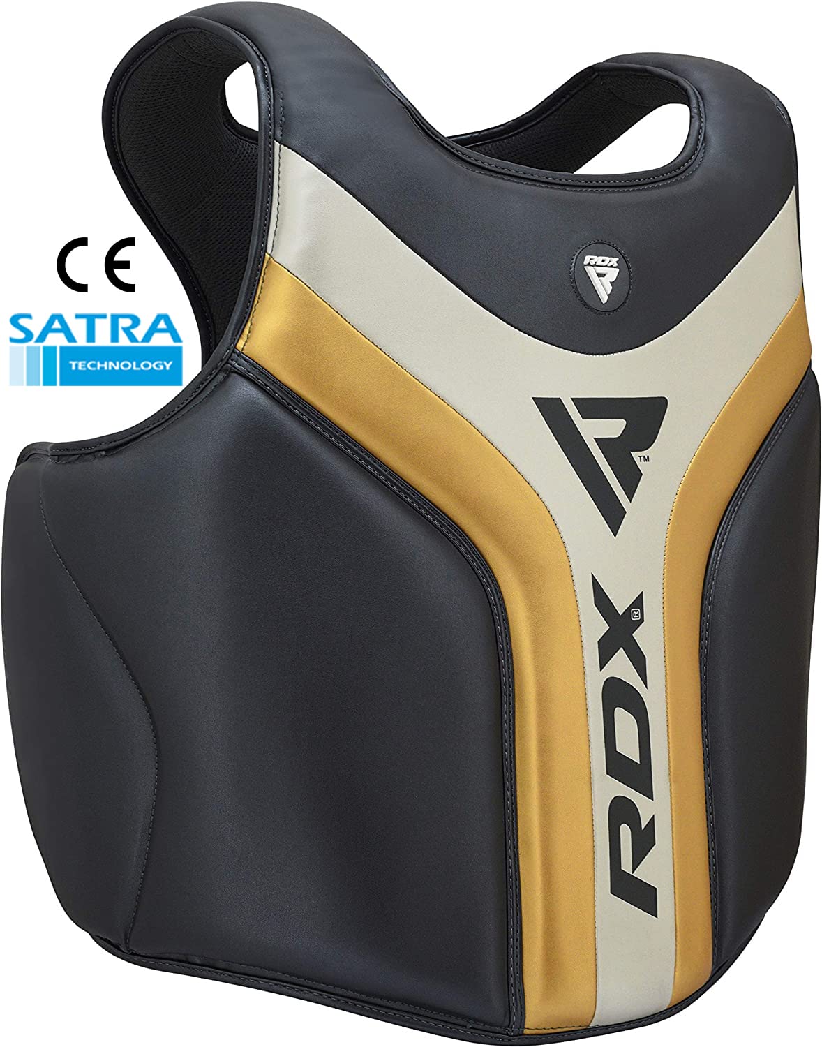 RDX Chest Guard for Boxing, Martial Arts Training Maya Hide Leather Body Protector for Muay Thai, MMA, Sparring and Kickboxing, Rib Shield Armour for Taekwondo and BJJ