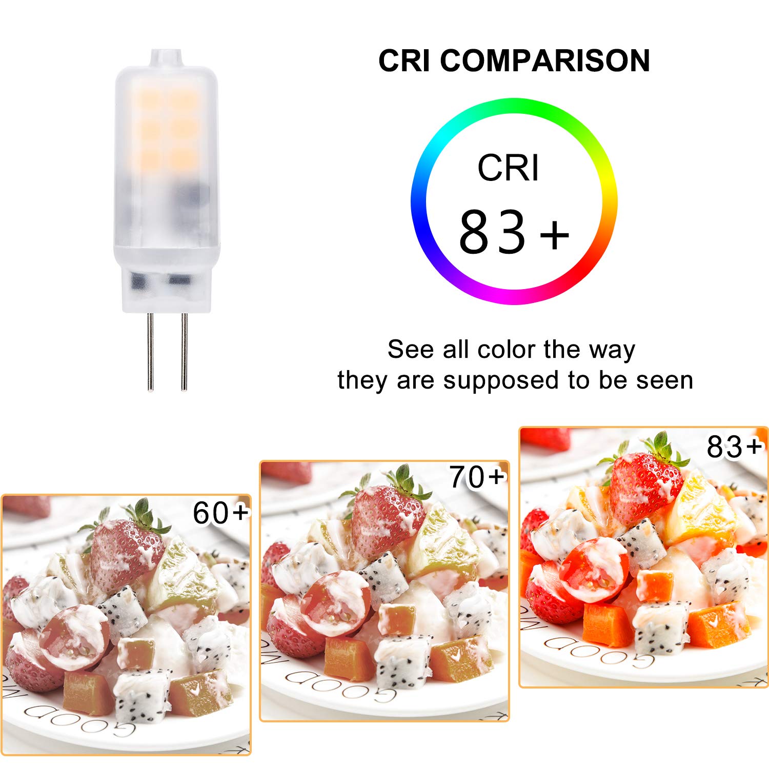 YUIIP G4 LED Light Bulb 2W AC/DC 12V Warm White 2700K G4 Bi-Pin Base Lamp 10W 15W 20W Halogen Bulbs Equivalent for Landscape Chandelier Under Cabinet Lighting, Non-dimmable, No Flicker, Pack of 10