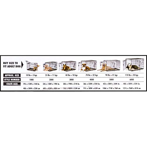 Precision Pet Products Two Door Provalue Wire Dog Crate, 48 Inch, For Pets 90-125 lbs, With 5-Point Locking System