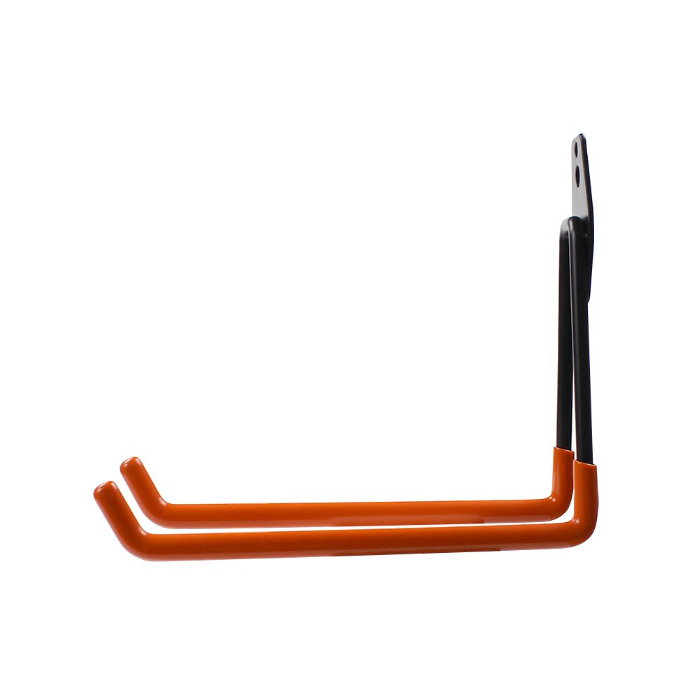 WINSOON Heavy Duty Double Utility Hook/Wall Mount Hung Organizer Packs/Garage Mega Strong Holder/Bicycle Storage Space Saver/Hanger Rack Pack (1 x Large U Shape, Orange)