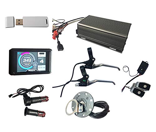 TFT Display 48V-72v 100A 5000w Electric Bike Controller sine Wave System Programmable Setting sabovton Controller