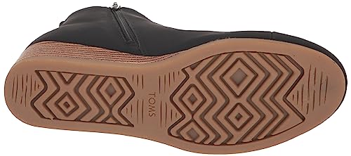 TOMS Girls Clare Fashion Boot, Black PU Nubuck, 4 big kid