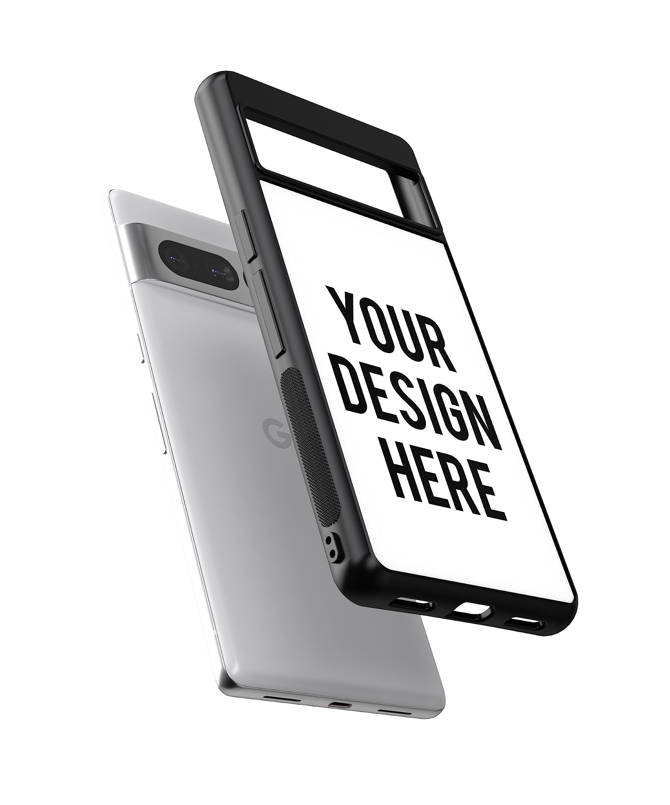 Upload Your Image | Make Your Own Black Rubber Phone Case Compatible With Google Pixel 8, 8 Pro, 8a, 7a, 7, Pixel 7 Pro, Pixel 6a, 6 Pro, 6, 5, 4a 5G, 4a 4G, 4, 4 XL, 3a, 3a XL, 3, 3 XL, 2 XL