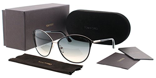 Tom Ford FT0320 Sunglasses - Shiny Rose Gold Frame, Gradient Smoke Lenses, 59 mm Lens FT03205928B